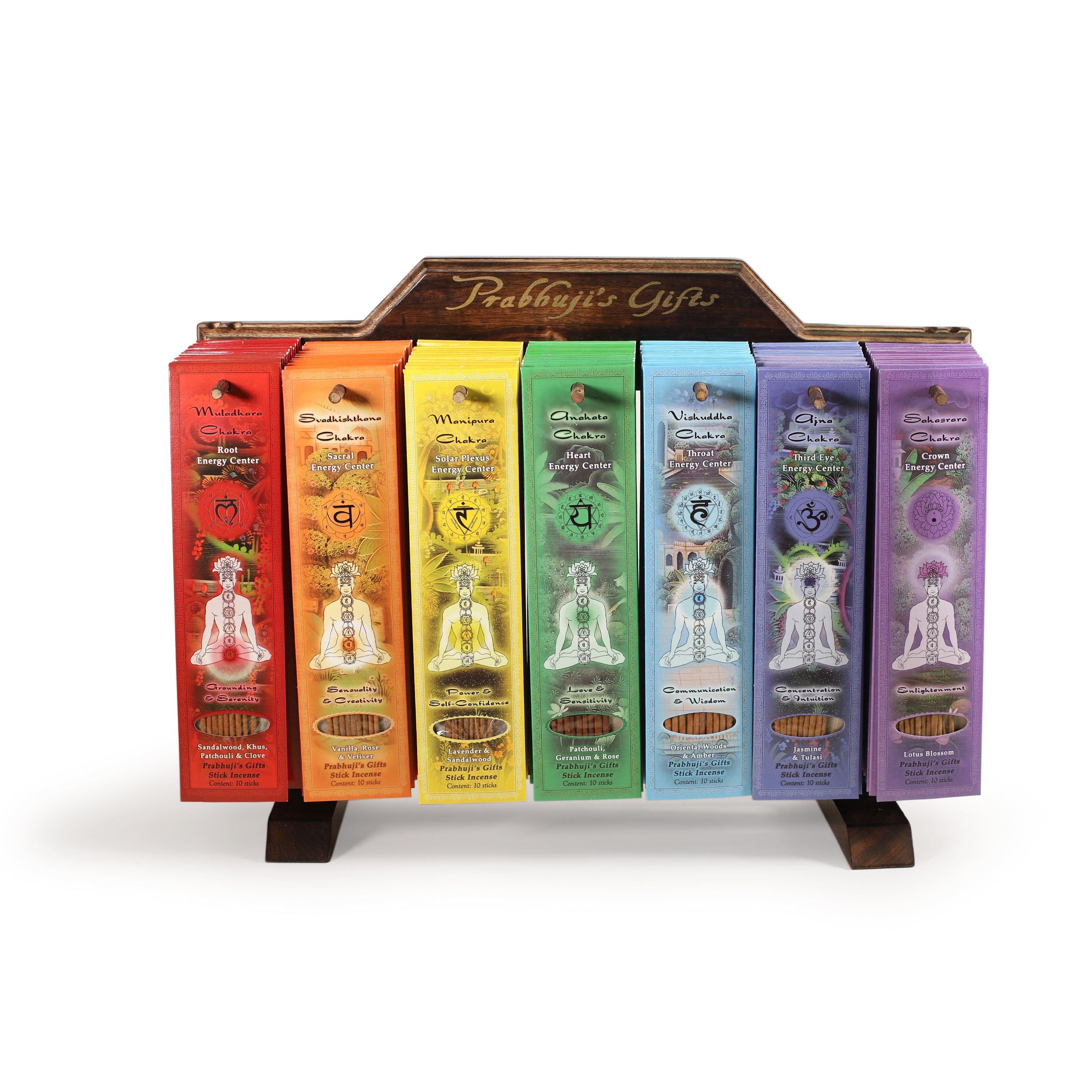 Wholesale Opening Bundle - Incense - Display Rack with 7-Chakra Incens ...