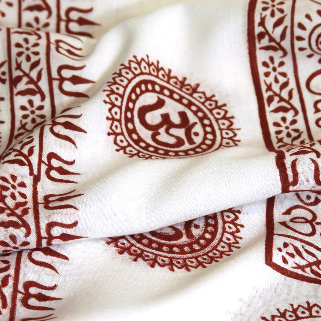 Yoga Meditation Shawl - Mantra Om - White - Wholesale and Retail by ...