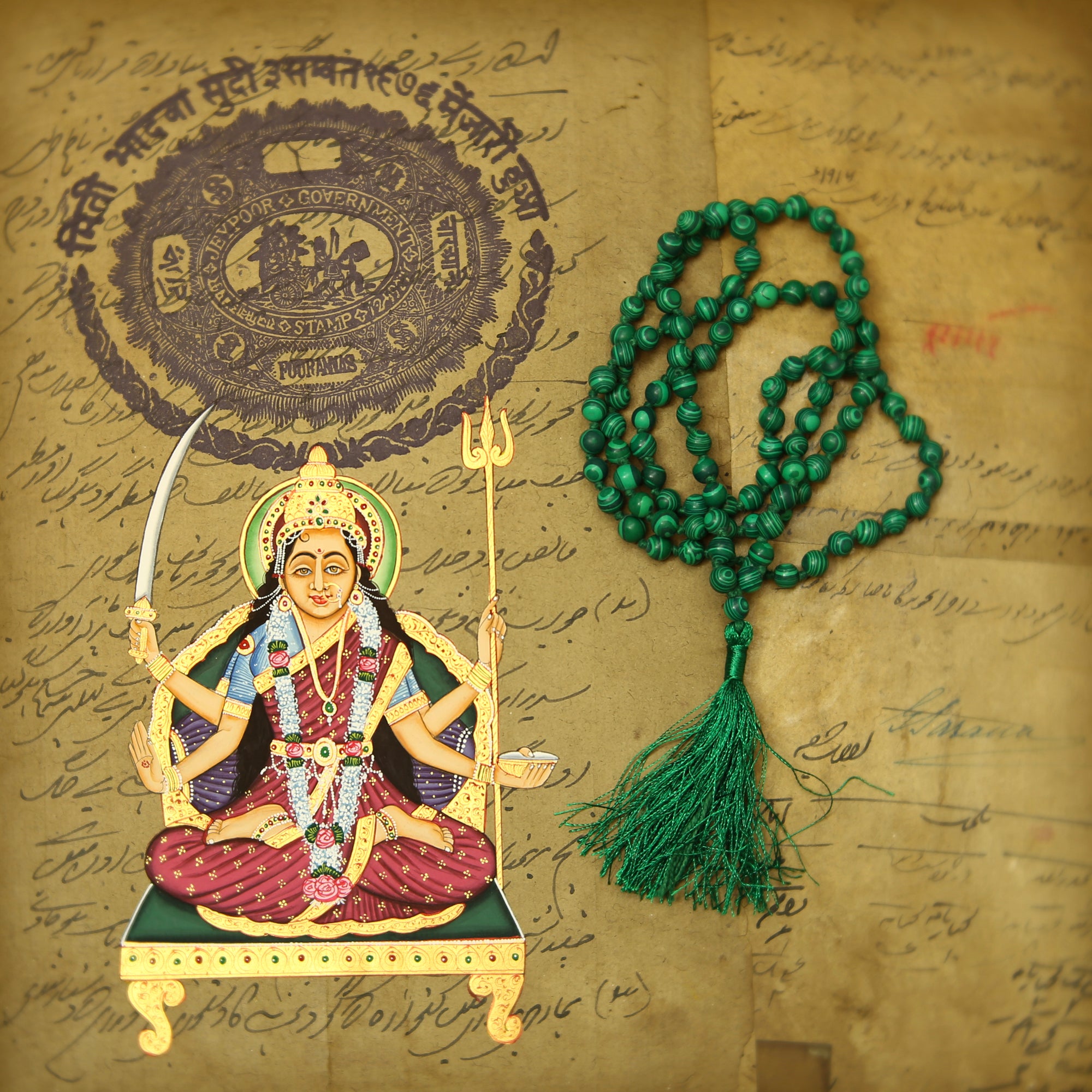 Man-made Malachite Mala - 108 Prayer Beads - Wholesale and Retail by ...