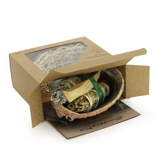 Kit - Smudging Kit Palo Santo - Sage - Yerba Santa - Abalone shell - w ...