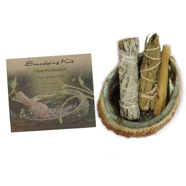 Kit - Smudging Kit Palo Santo - Sage - Yerba Santa - Abalone shell - w ...